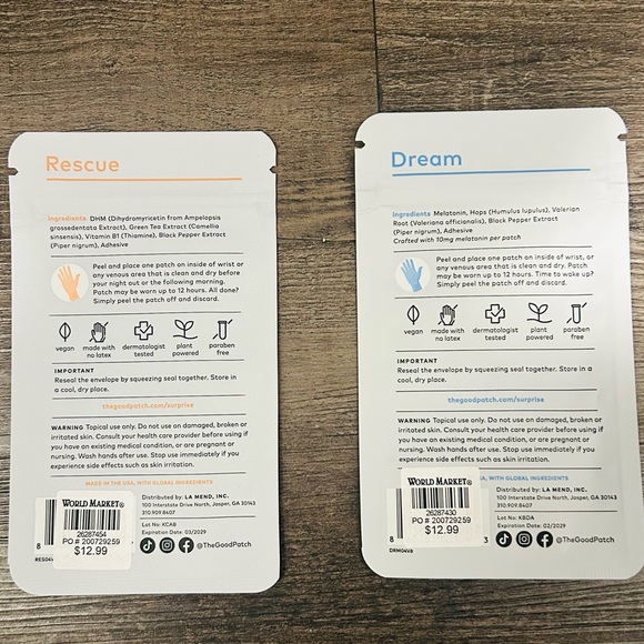 the good patch | Accessories | The Good Patch Rescue 4 Patches And Dream 4 Patches | Poshmark